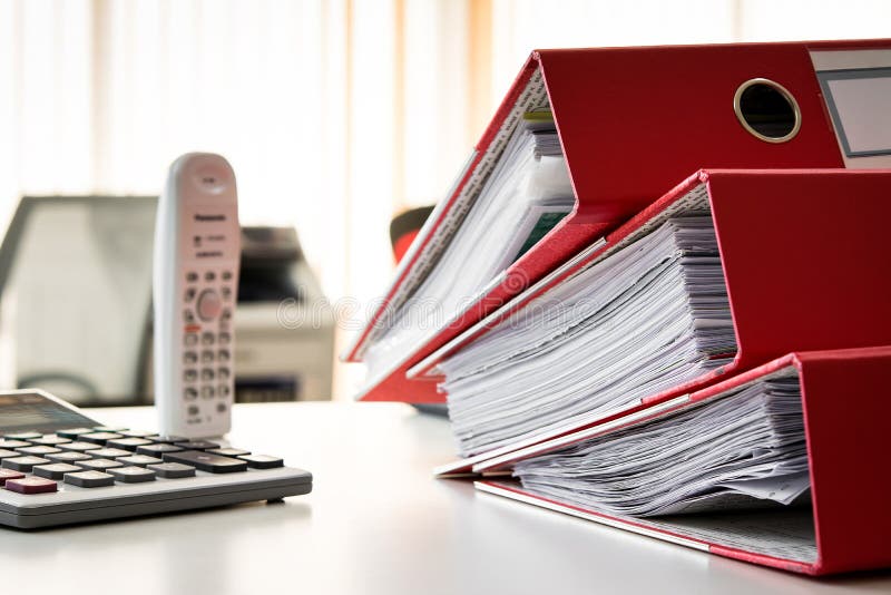 Paper document file stock image. Image of table, calculator - 32568059