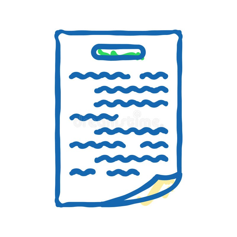 Paper Document File Icon Doodle Illustration Stock Vector ...