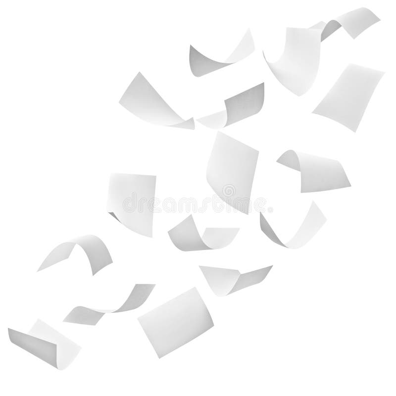 Paper Document Flying Paperwork Business Wind Office Stock Photo ...