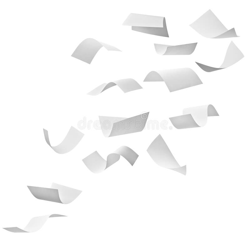 Paper Document Flying Paperwork Business Wind Office Stock Photo ...