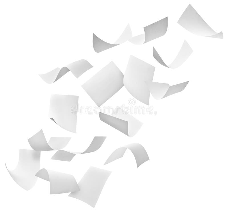 Paper Document Flying Paperwork Business Wind Office Stock Photo ...