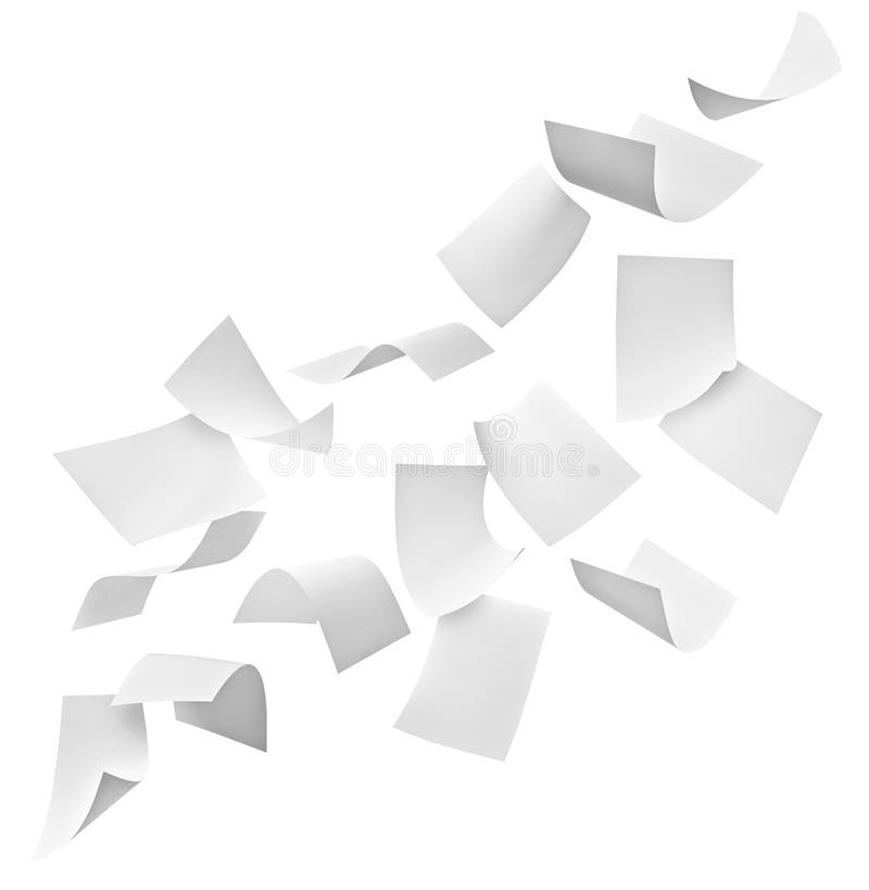 Paper Document Flying Paperwork Business Wind Office Stock Photo ...