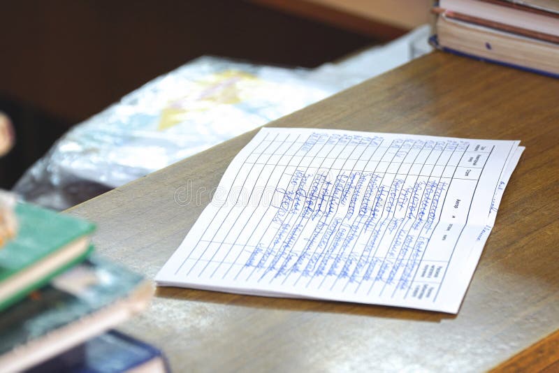 Paper Document or Form on Table Stock Image - Image of form, note ...