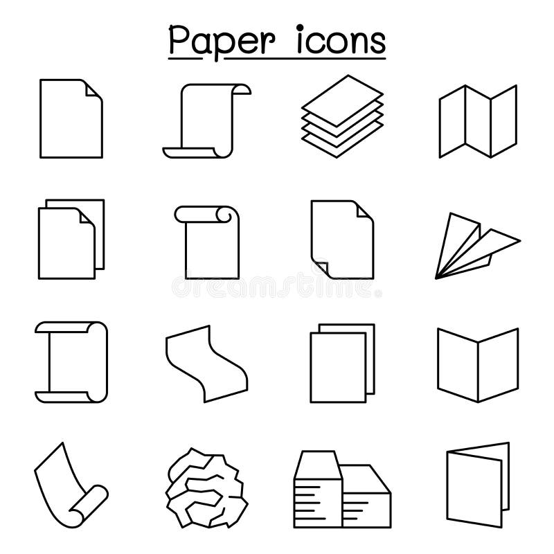 Paper Document with Check Mark Icon, Paper with Pencil Icon. Paper with ...