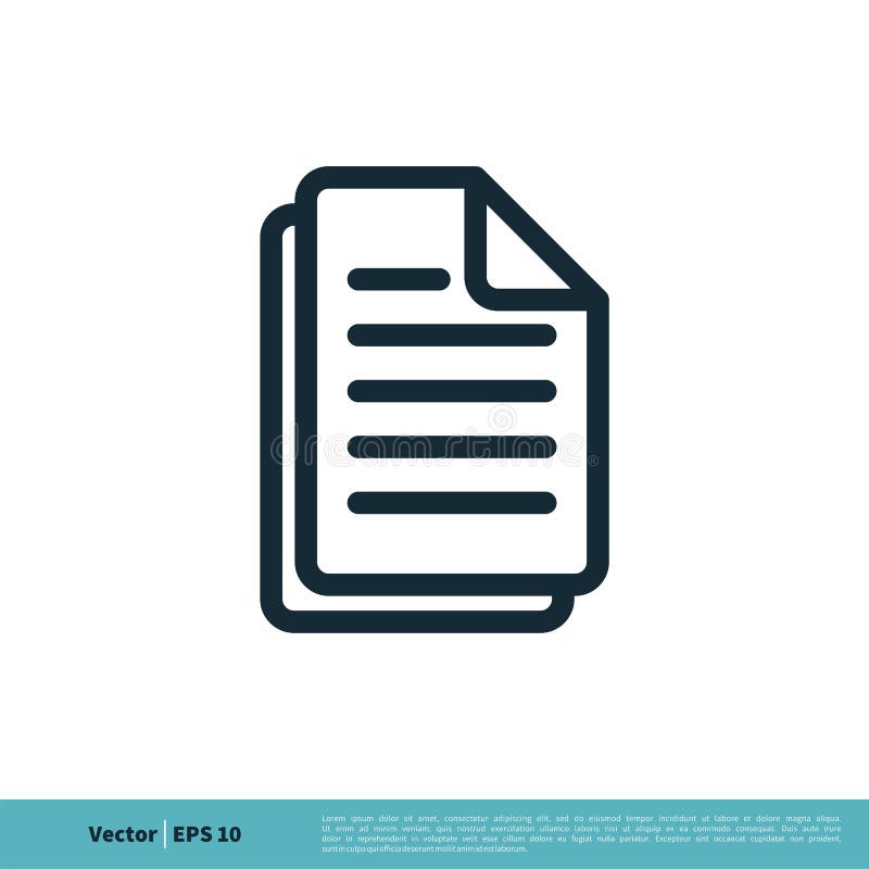Paper Document Icon Vector Logo Template Illustration Design. Vector ...