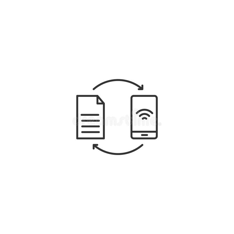 Mobile Work Icon. Freelance, Remote, Distant. Editable Stroke. Vector ...