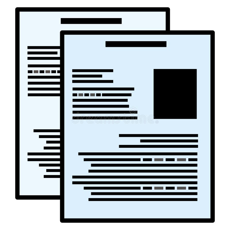 Paper Document Isolated Icon Stock Vector - Illustration of details ...