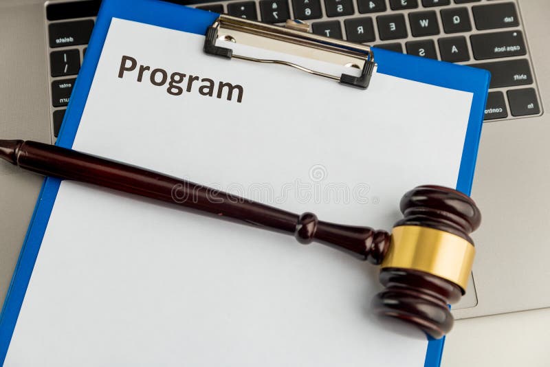 Paper Document Named Program on the Table. Stock Image - Image of ...