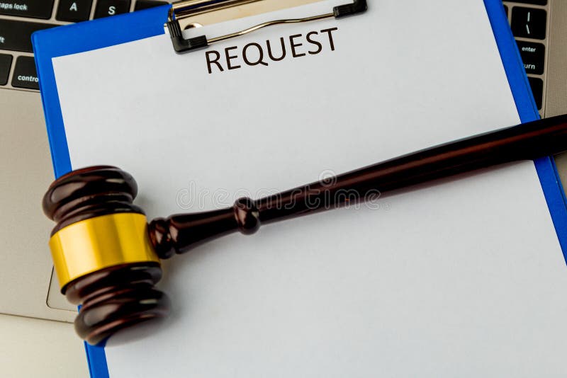 Paper Document Named Request on the Table. Stock Image - Image of ...