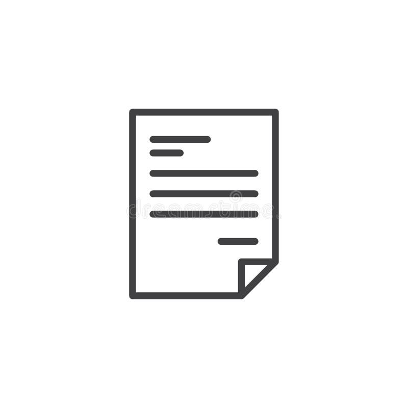 Document outline icon set. stock vector. Illustration of remove - 167026185