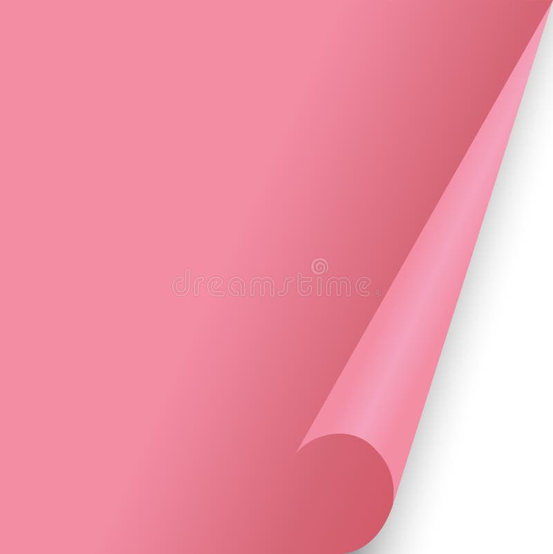 Paper Document Page Fold Pink Stock Vector - Illustration of mock ...