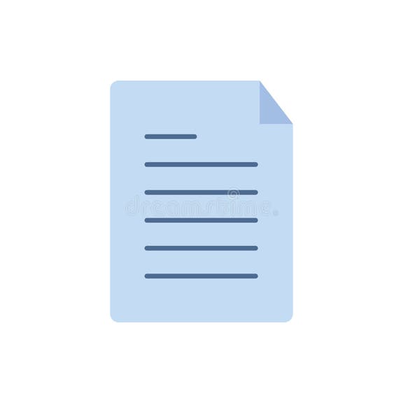 Paper Document School Education Learning Flat Style Stock Vector ...