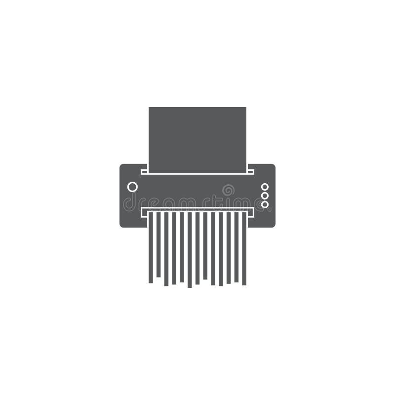 Paper Document Shredder Vector Icon Symbol Isolated on White Background ...