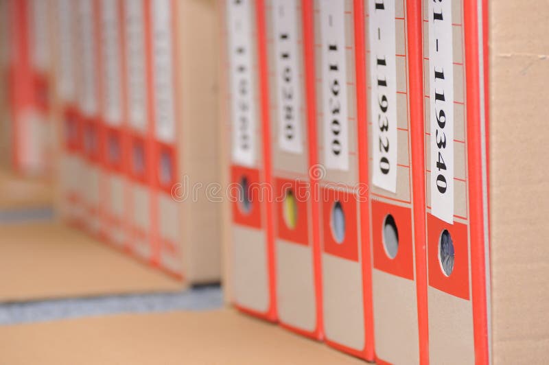 Organized Paper Document Storage in Cardboard Archive Boxes Stock Image ...