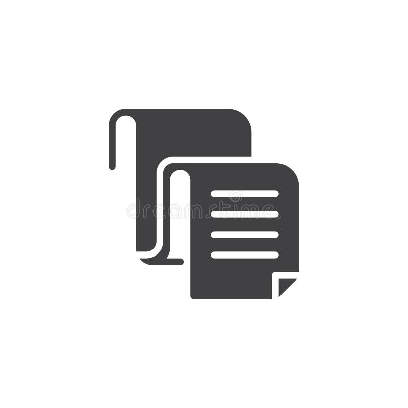 Paper document vector icon stock vector. Illustration of list - 116417478