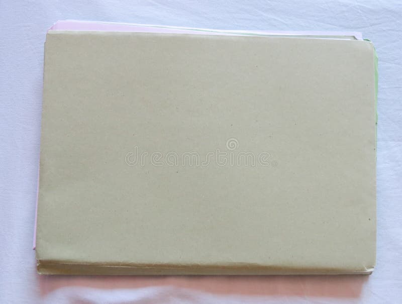 Paper Documents in a Folder Stock Image - Image of business, desk ...