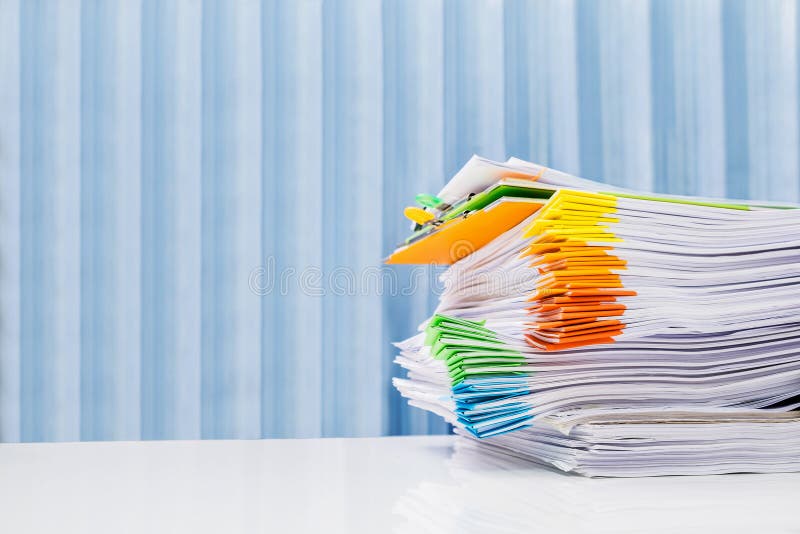 Paper Documents, Paperwork on Working Table. Stock Image - Image of ...