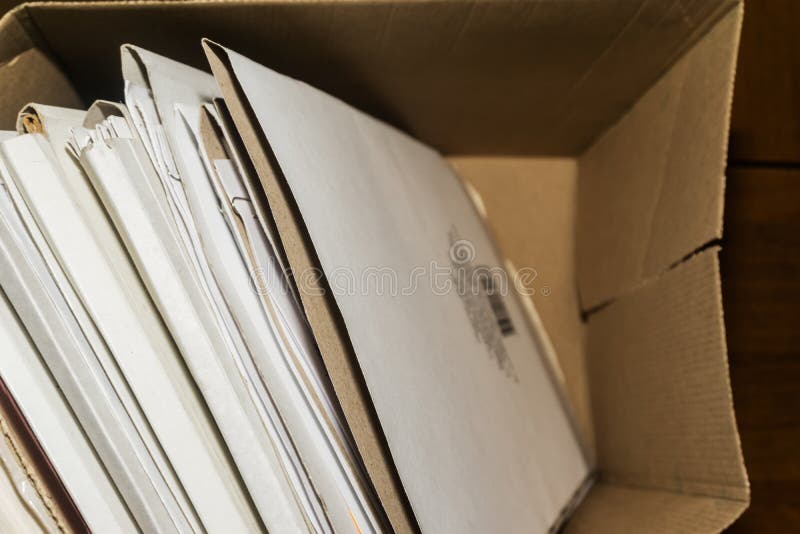 Paper Documents Stacked in Archive. Old Folders with Documents in the ...