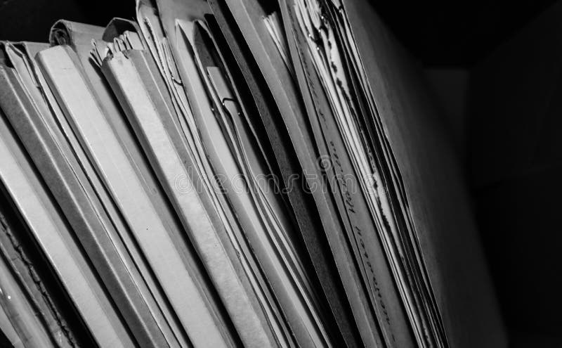 Paper Documents Stacked in Archive. Old Folders with Documents in the ...