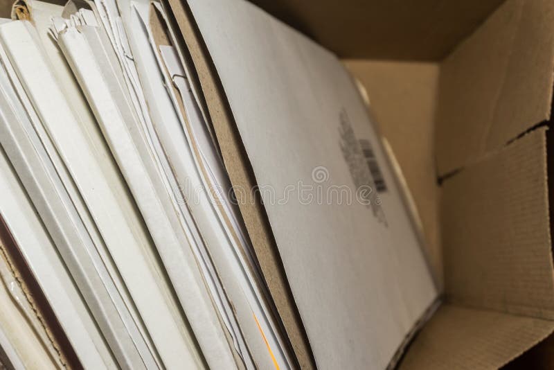 Paper Documents Stacked in Archive. Old Folders with Documents in the ...