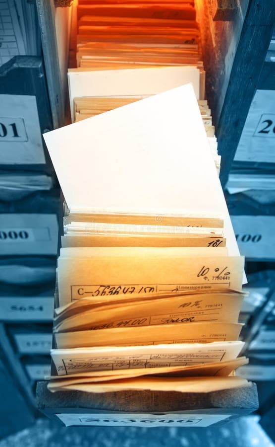 Paper Documents Stacked in Archive Stock Photo - Image of expertise ...