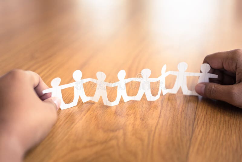 Paper Doll Chain stock image. Image of shot, duplicates - 12511693