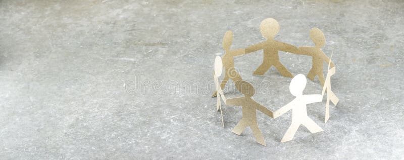 Paper doll of unity. stock image. Image of paper, chain - 59674641