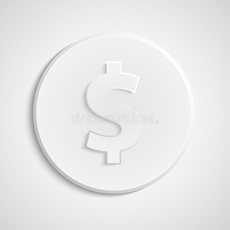 Paper Cut Dollar Symbol Currency Sign. Realistic 3D Multi Layers ...