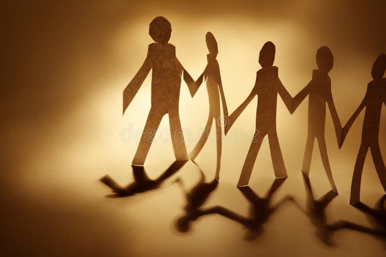 Paper dolls stock photo. Image of people, mankind, partner - 25164868