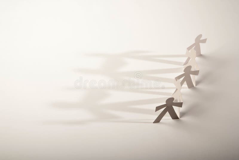 Paper Dolls stock photo. Image of unity, connection, shadow - 8662978