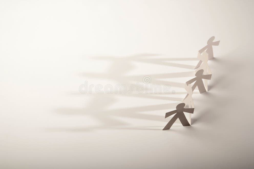 Paper Dolls stock photo. Image of unity, connection, shadow - 8662978