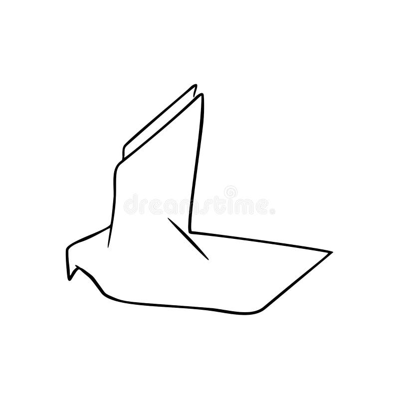 Paper Dove Sketch Vector Illustration Hand Draw Stock Vector ...