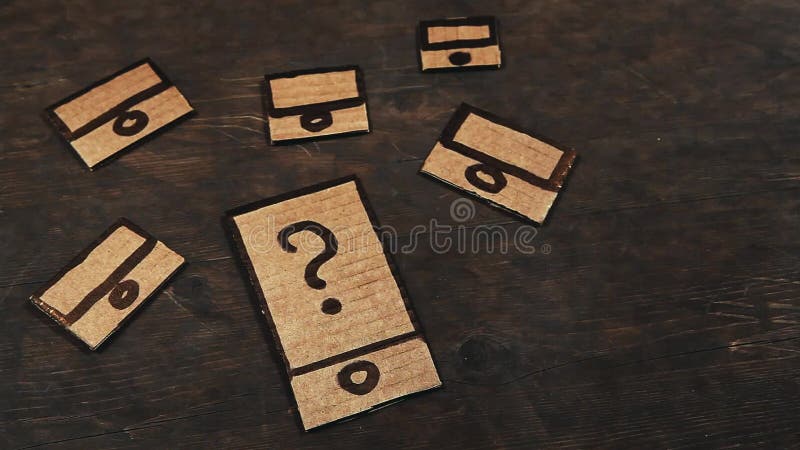 Paper Drawing Device Question Mark Sharp Table Stock Video - Video of ...
