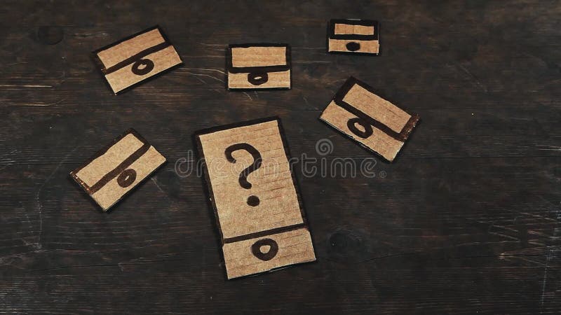 Paper Drawing Device Question Mark Sharp Table Stock Footage - Video of ...