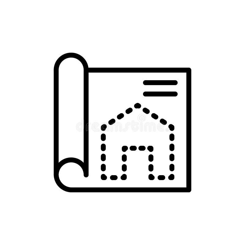 Paper Drawing House Icon. Simple Line, Outline Vector Elements of ...