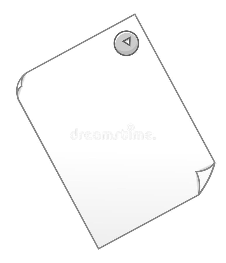 Paper with drawing pin stock vector. Illustration of beautiful - 101548299