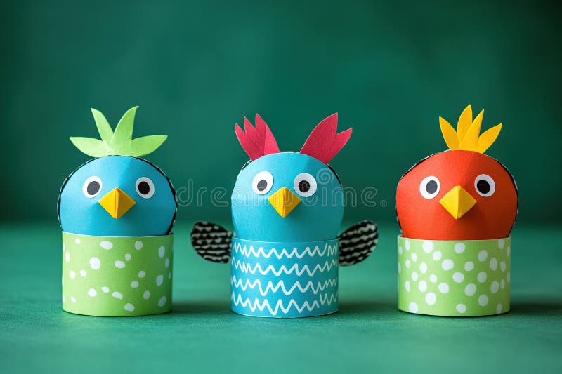 Paper Easter Chicks stock illustration. Illustration of easter - 345305363
