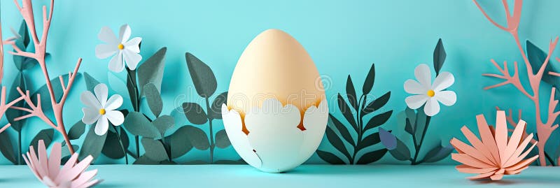 Paper Easter Egg Easter Card Happy Easter Greeting Card Template in ...