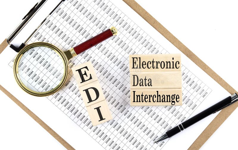 Paper with EDI -Electronic Data Interchange a Table on a Charts ...