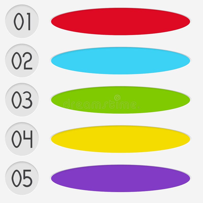 Paper Elements with Numbers Stock Vector - Illustration of blank ...