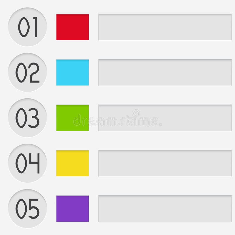 Paper Elements with Numbers Stock Vector - Illustration of banner ...