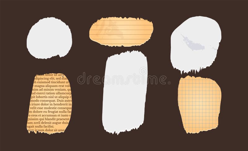 Paper and Elements Scrapbooking Old Torn Crumpled. Stock Vector ...