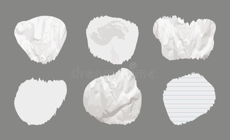 Paper and Elements Scrapbooking Old Torn Crumpled. Stock Illustration ...