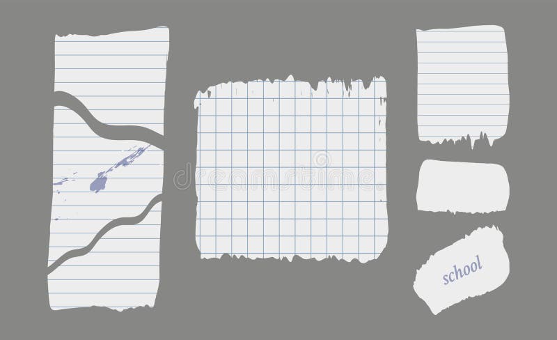 Paper and Elements Scrapbooking Old Torn Crumpled. Stock Vector ...