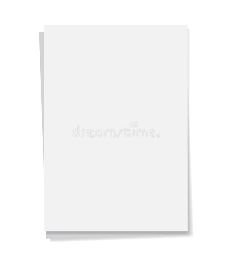 Paper, Empty Paper with Shadow, Several Sheets of Paper on White Stock ...
