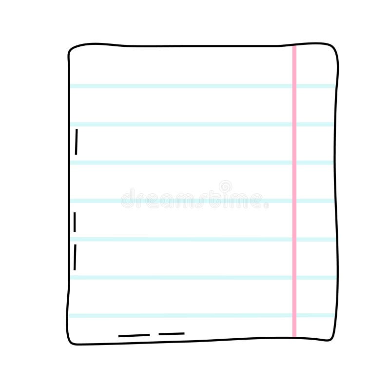 Paper Empty Sheet in Doodle Style. Sketch Stikers Vector Illustration ...