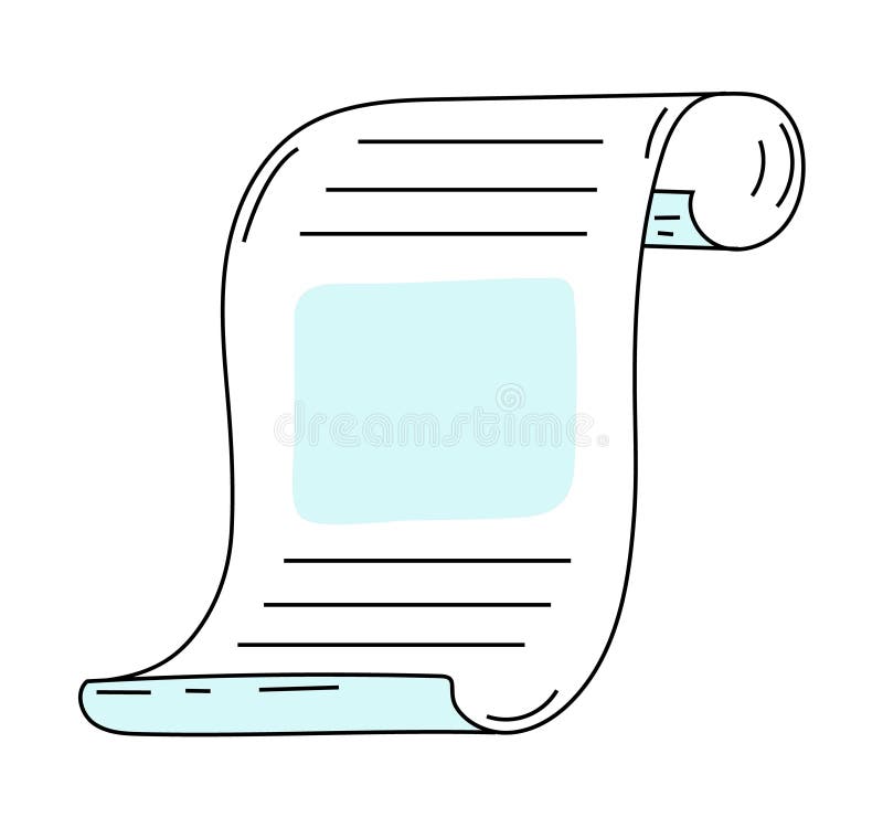 Paper Empty Sheet in Doodle Style. Sketch Stikers Vector Illustration ...