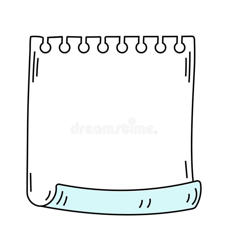 Paper Empty Sheet in Doodle Style. Sketch Stikers Vector Illustration ...