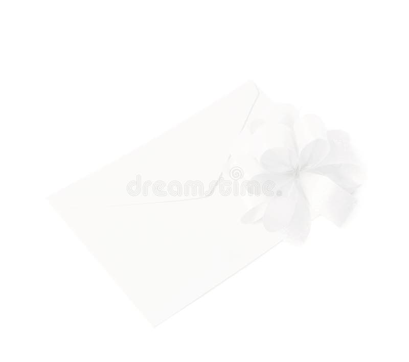 Paper Envelope Decorated with the Bow Stock Photo - Image of isolated ...