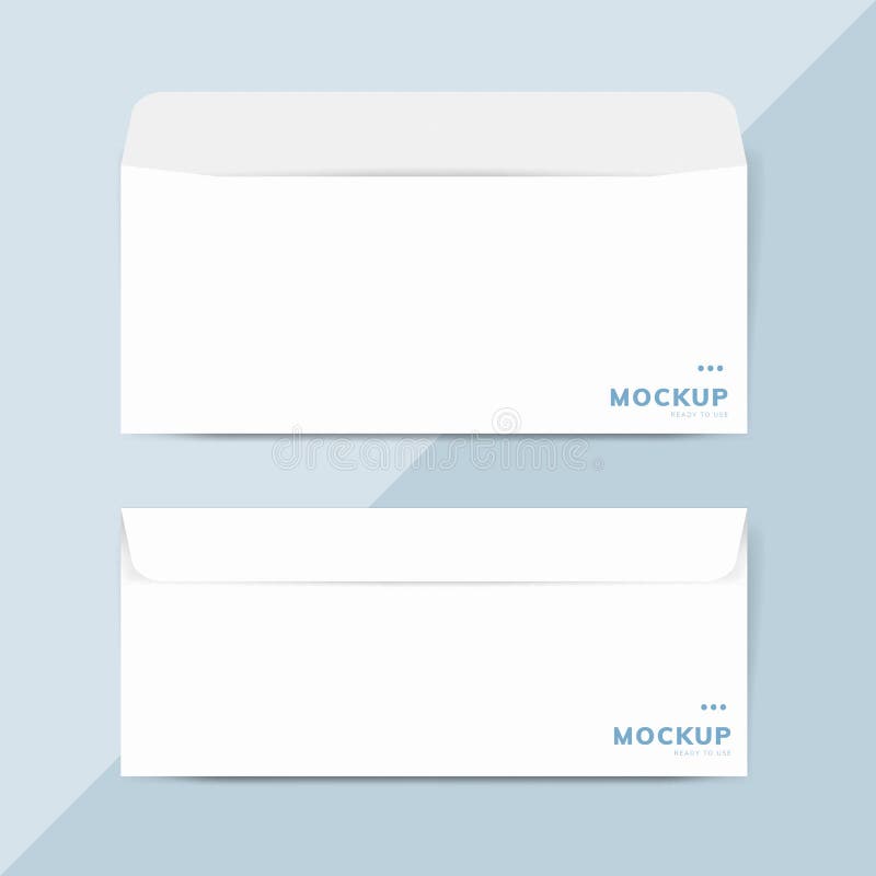 Paper Envelope Design Mockup Stock Illustration - Illustration of ...